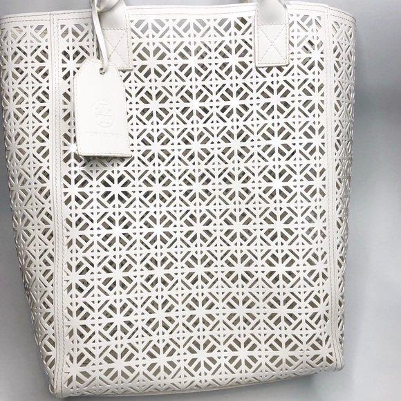 Tory Burch | Bags | Tory Burch Perforated Pvc Tote Bag | Poshmark